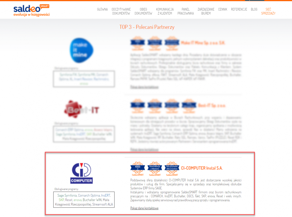 Jesteśmy w TOP3 najlepszych partnerów SaldeoSMART - Szybki Księgowy